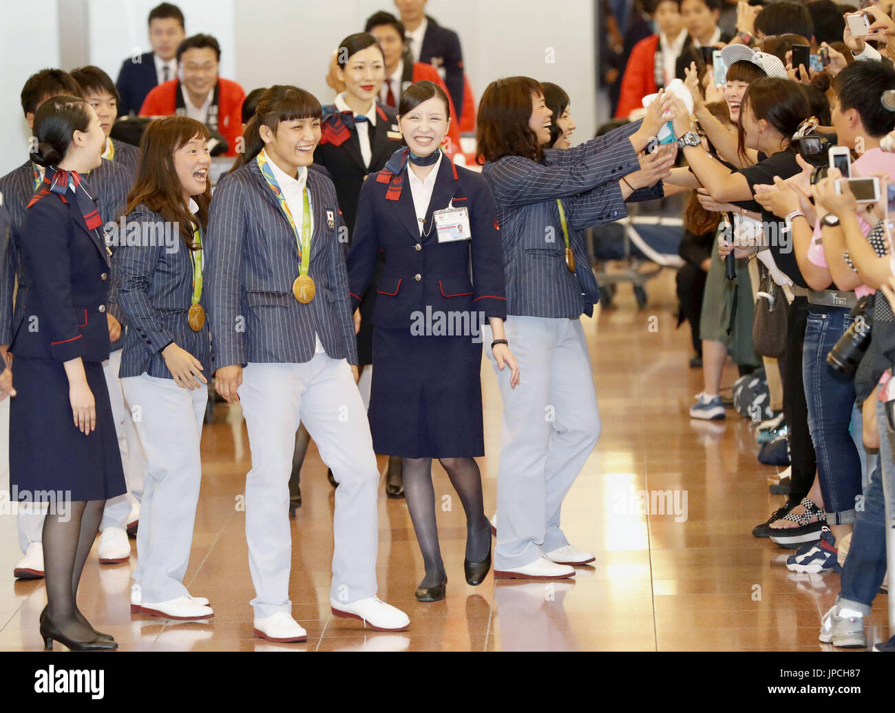 Japanese wrestlers, including four-time Olympic champion Kaori Icho ...