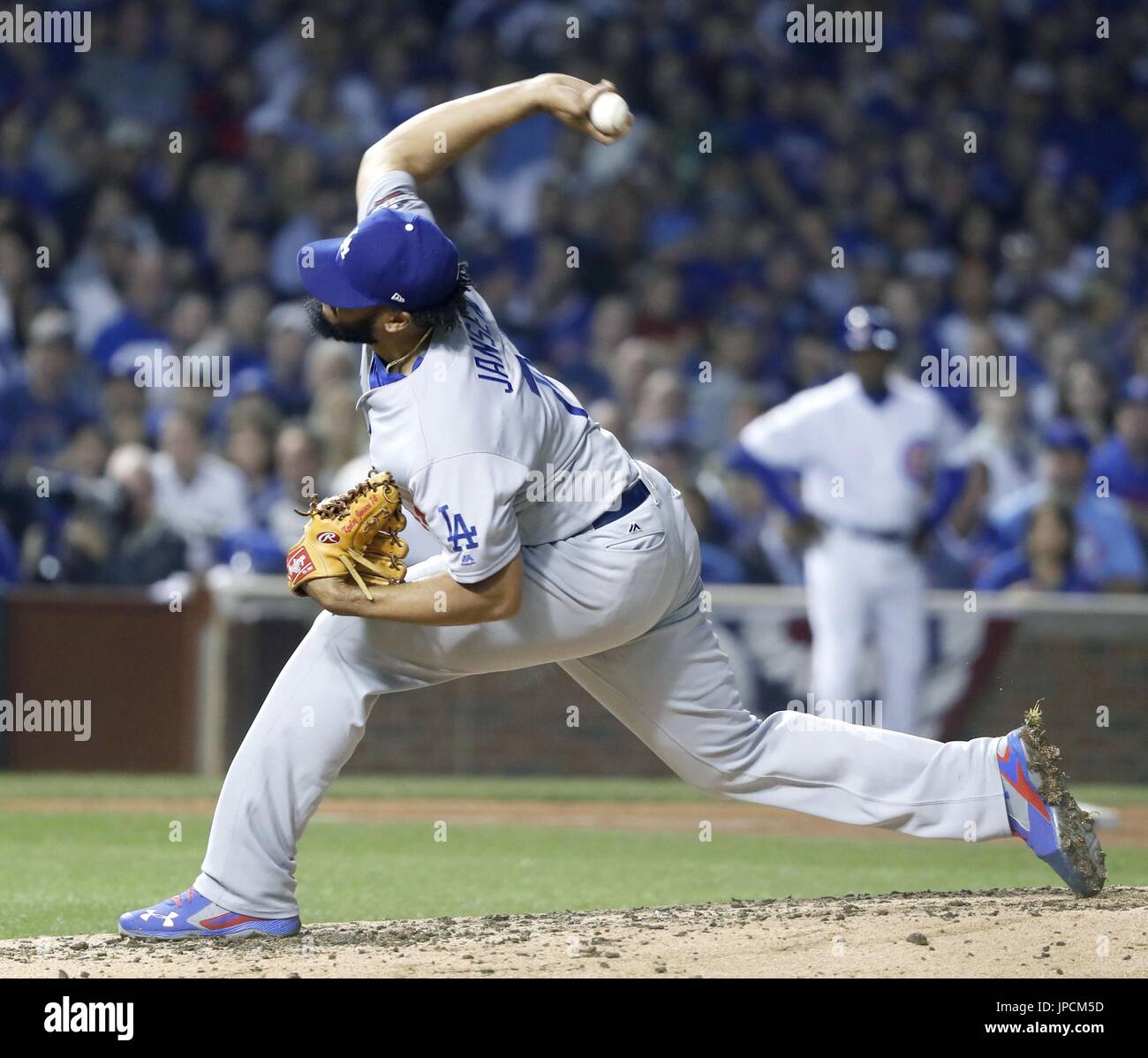Los Angeles Dodgers closer Kenley Jansen pitches in Game 2 of the ...