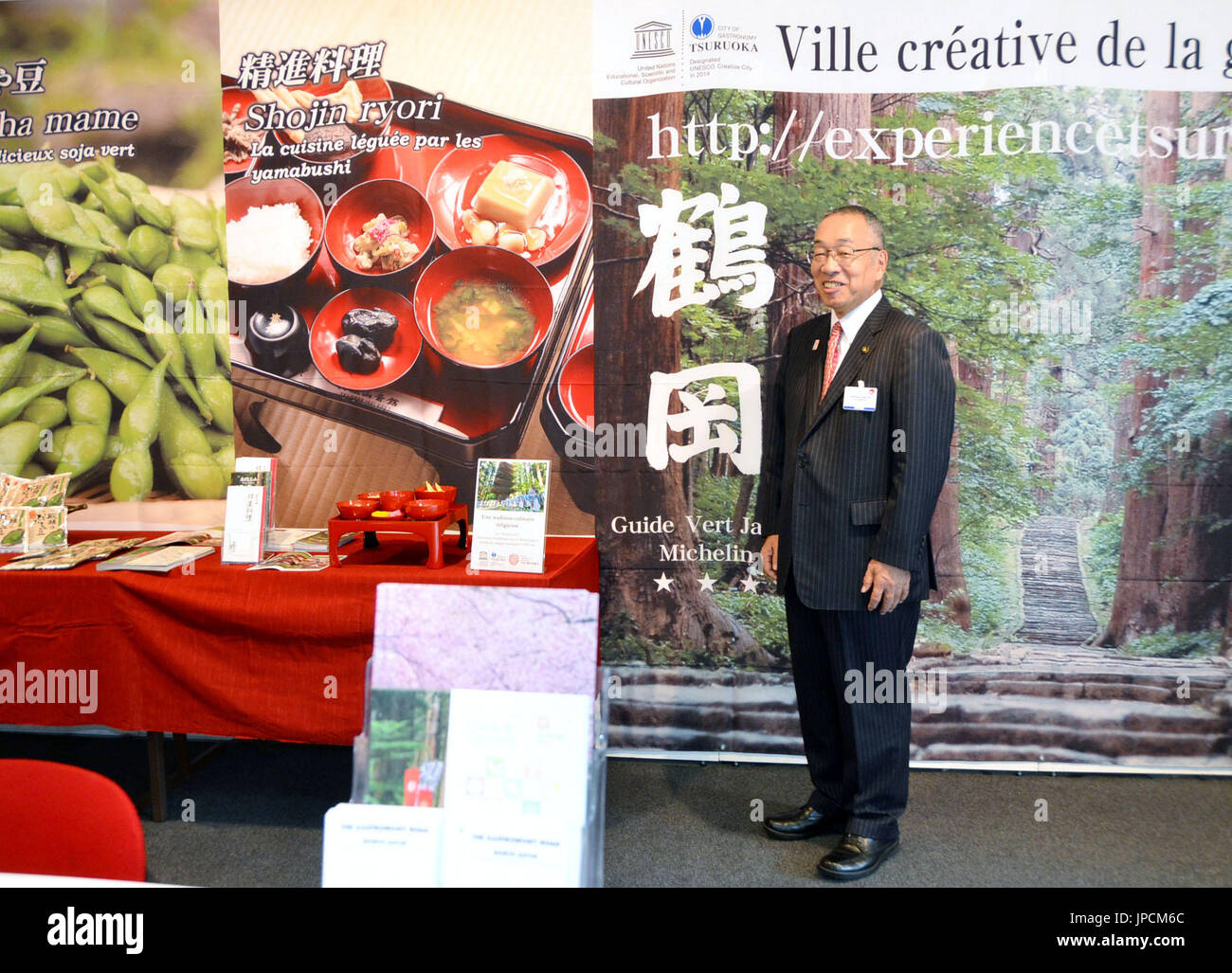 Masaki Enomoto, mayor of Tsuruoka, Japan, attends an event at UNESCO ...