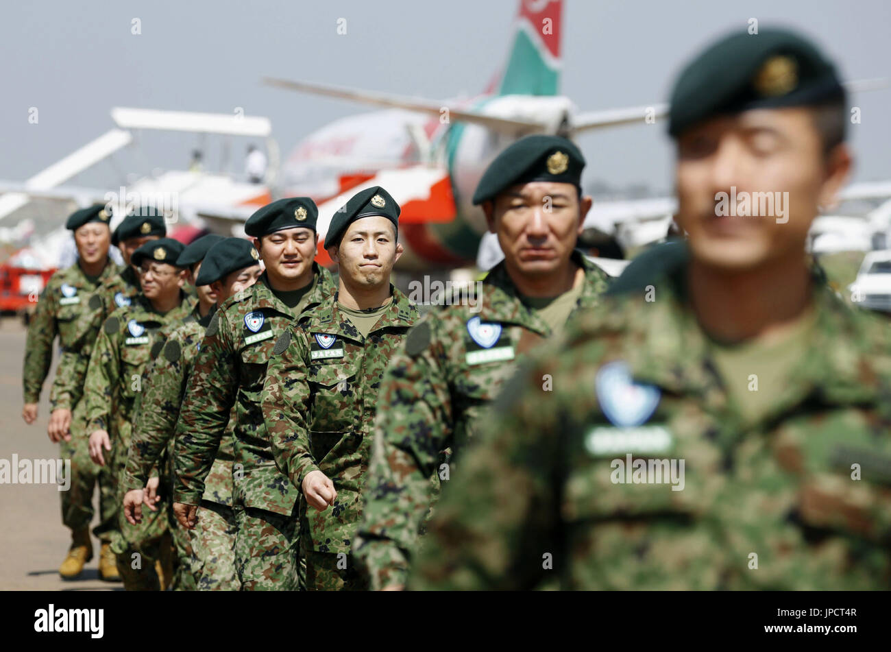 Japan's Ground Self-Defense Force unit arrives in Juba on Nov. 21, 2016 ...