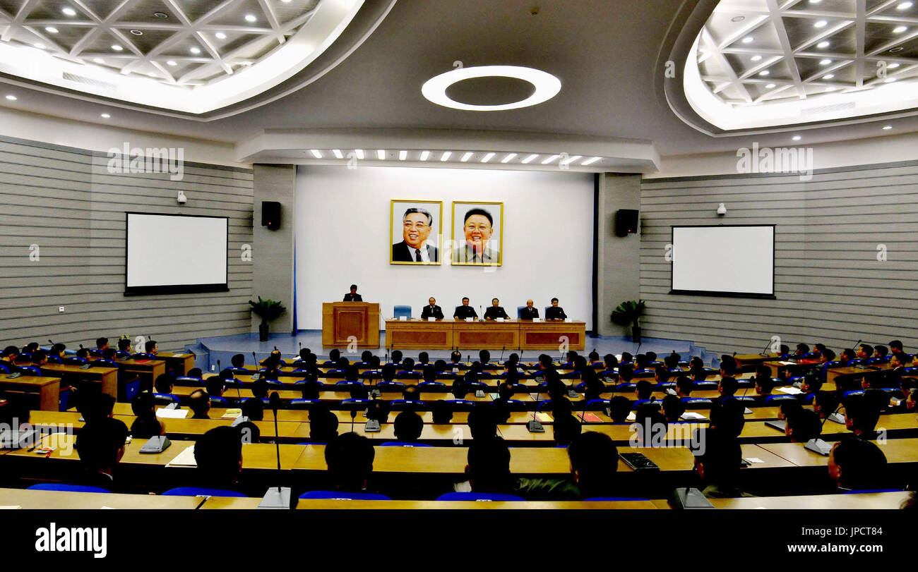 Scientists and technical experts hold a meeting in Pyongyang on Nov. 22 ...
