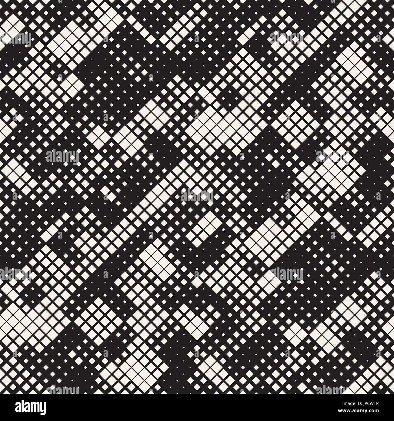 Modern Stylish Halftone Texture. Endless Abstract Background With Random Size Squares. Vector ...