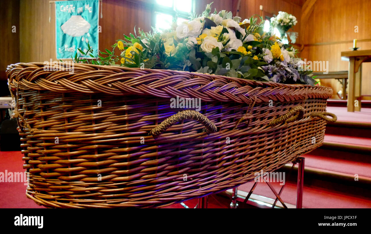 Closeup shot funeral casket in hi-res stock photography and images - Alamy