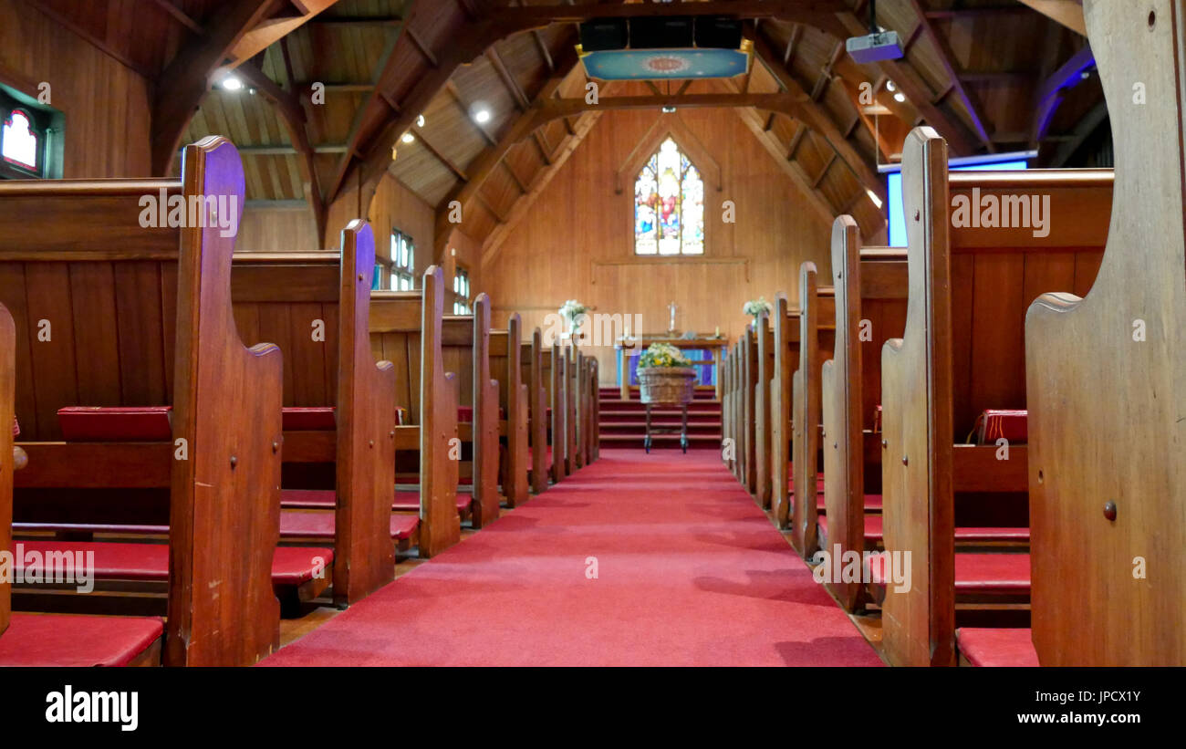 funeral casket or coffin inside the hearse or at church, chapel Stock ...