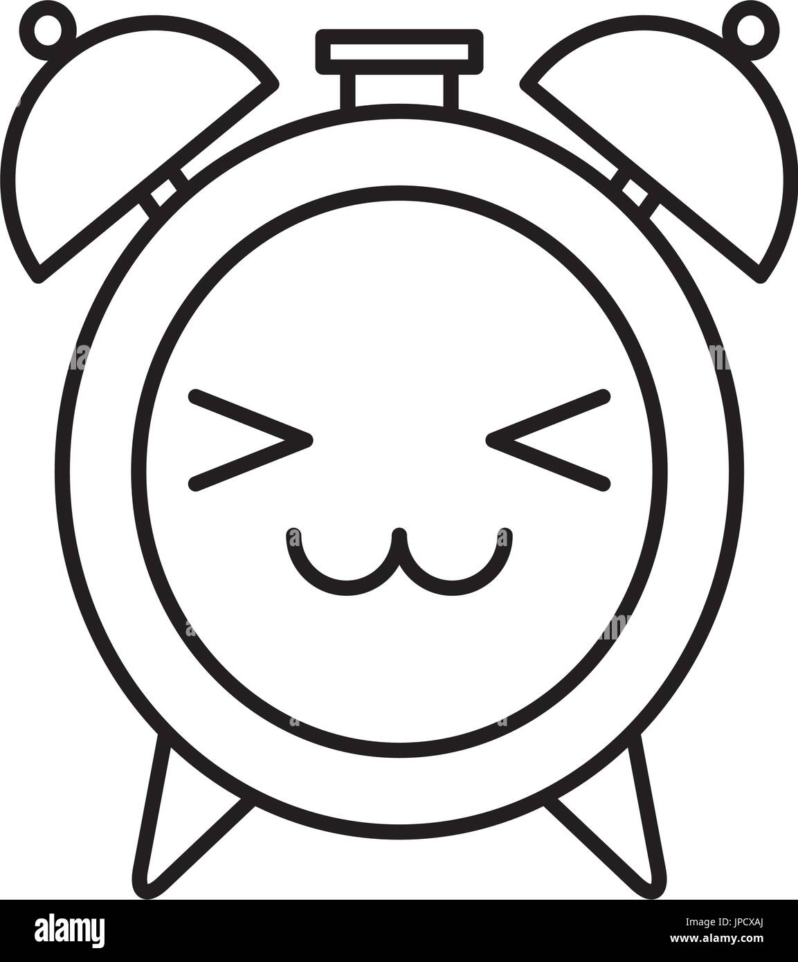 alarm clock kawaii character Stock Vector Image & Art - Alamy