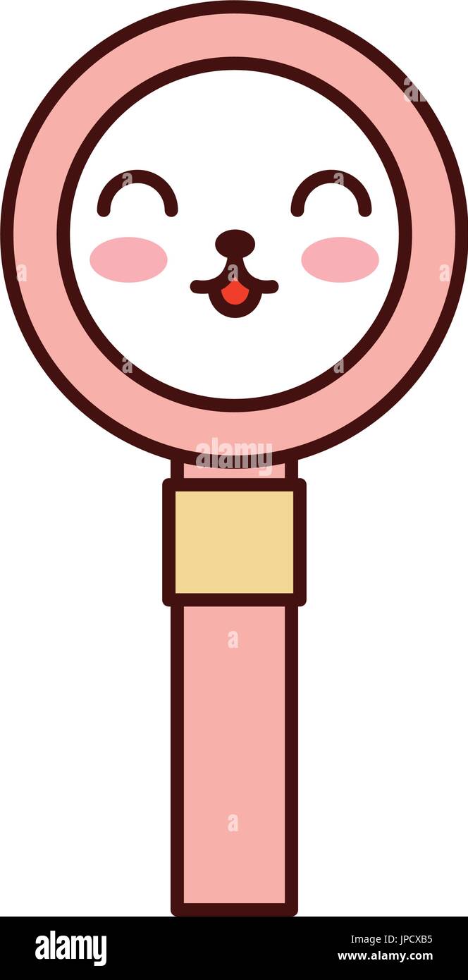 magnifying glass kawaii character Stock Vector Image & Art - Alamy