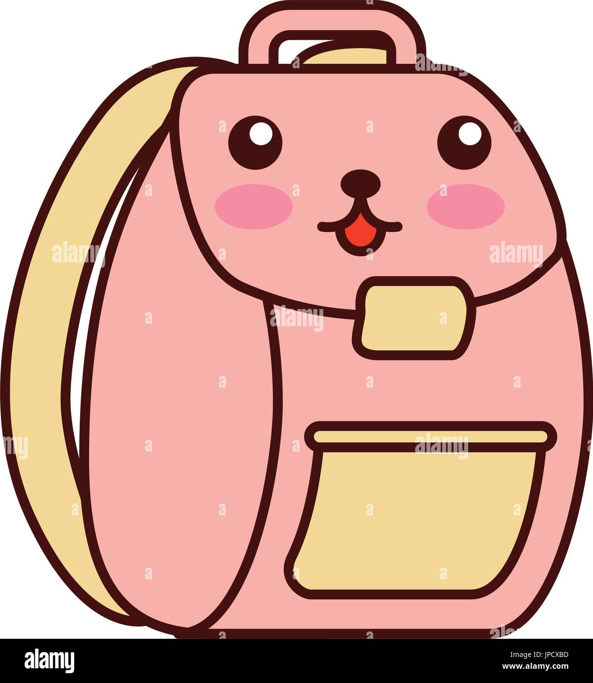 school bag kawaii character Stock Vector Image & Art - Alamy