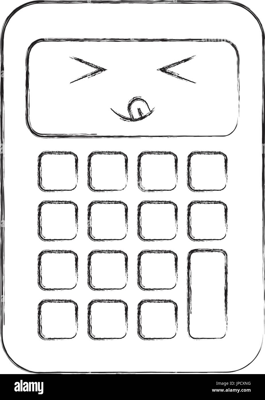 calculator math kawaii character Stock Vector Image & Art - Alamy