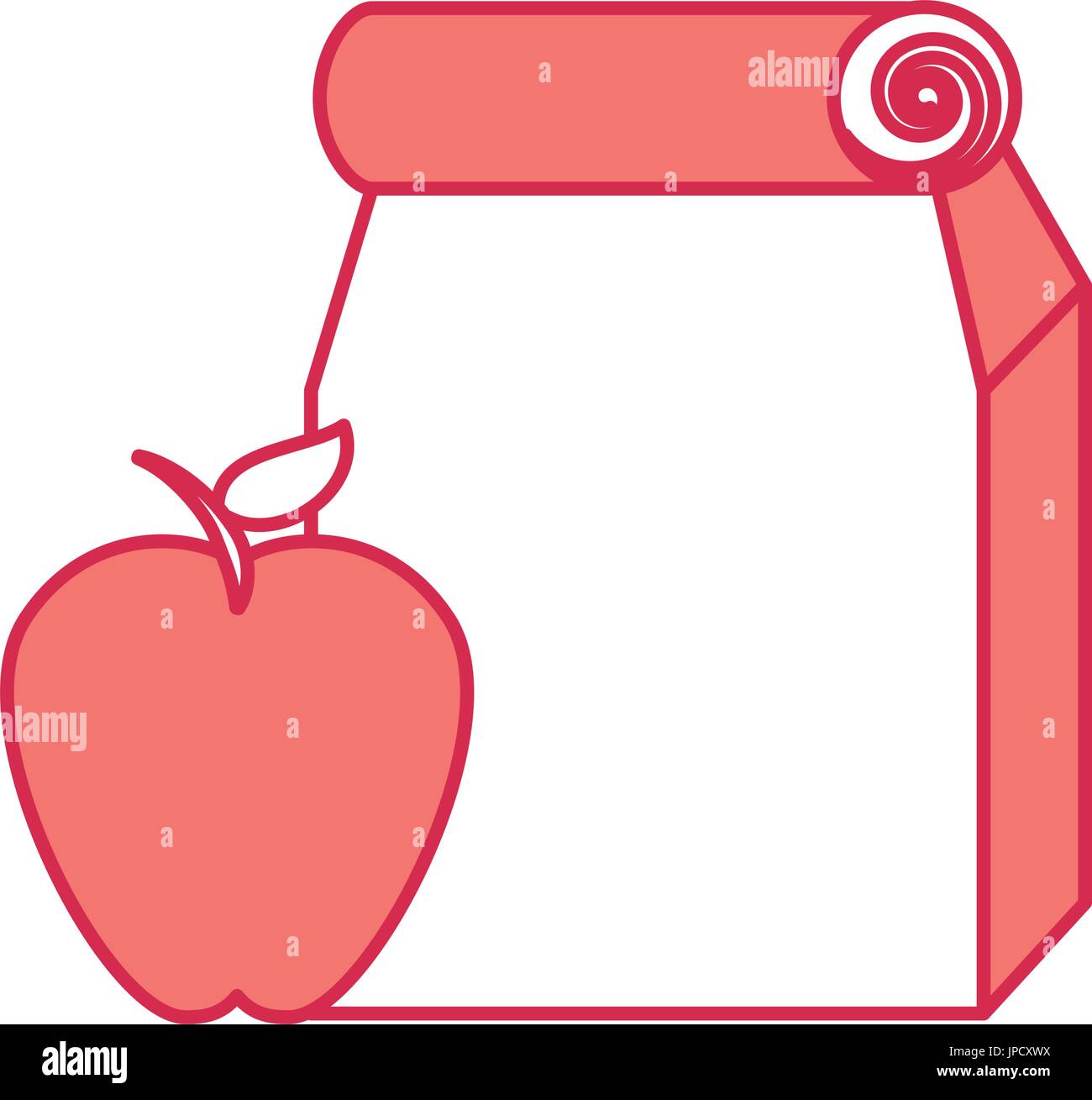 Snack in bag apple Stock Vector Images - Alamy