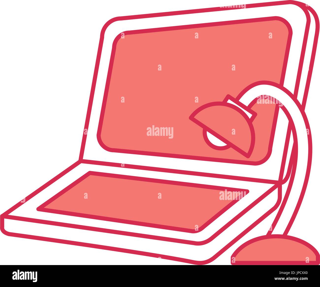 laptop computer with lamp Stock Vector Image & Art - Alamy