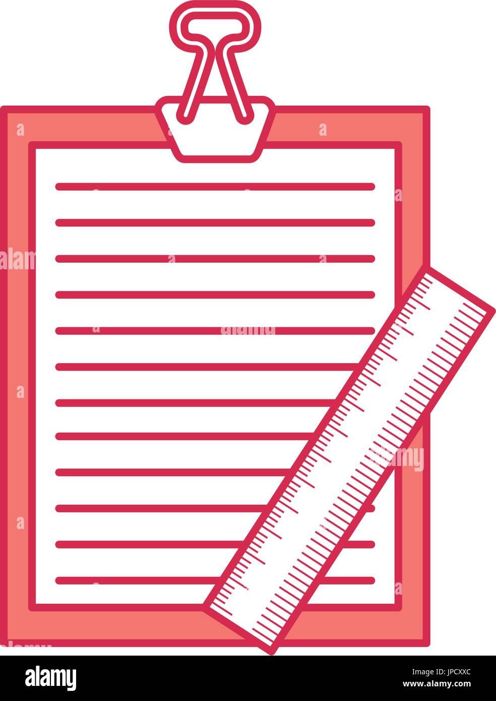 clipboard paper with rule Stock Vector Image & Art - Alamy