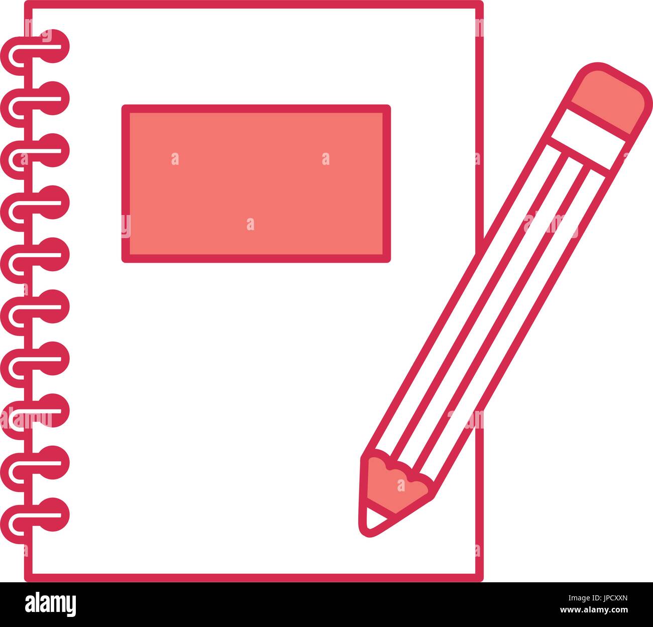 notebook school with pencil Stock Vector Image & Art - Alamy