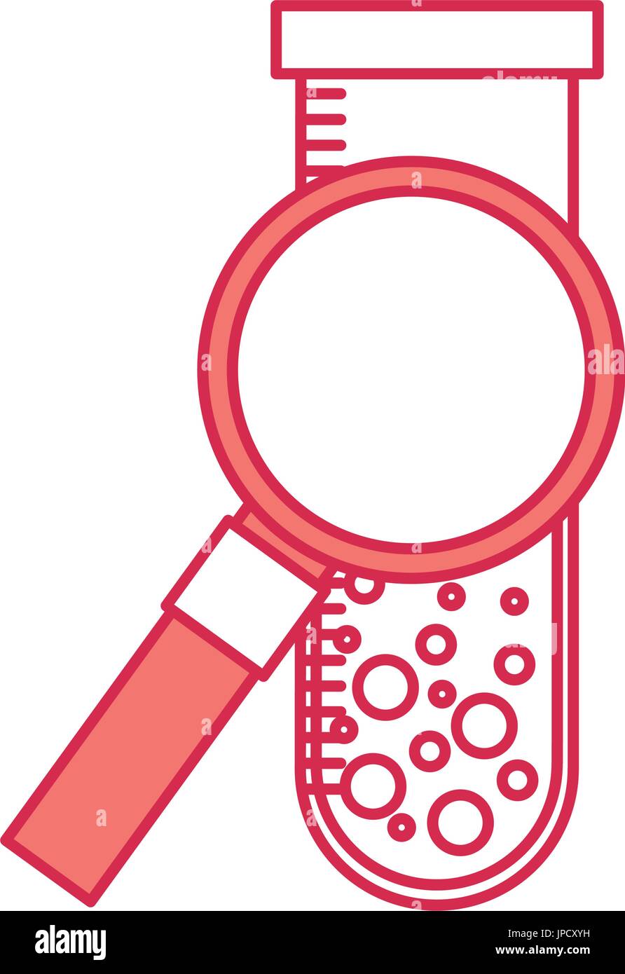 magnifying glass with tube test Stock Vector Image & Art - Alamy