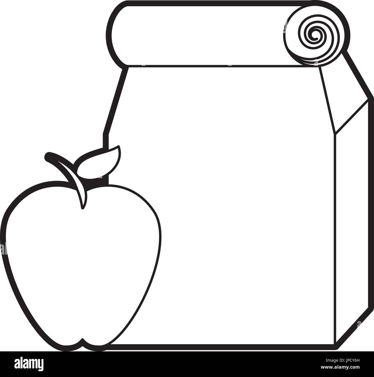 Snack in bag apple Stock Vector Images - Alamy