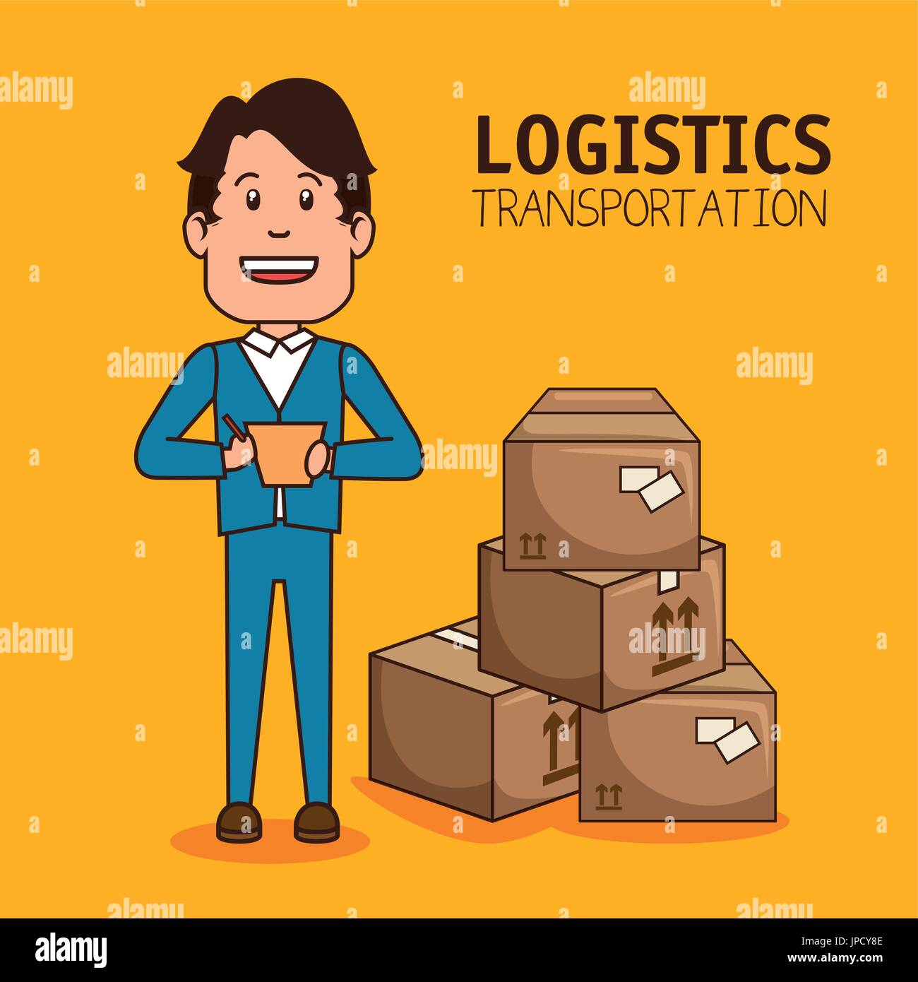logistic manager infographic delivery cargo vector illustration graphic ...