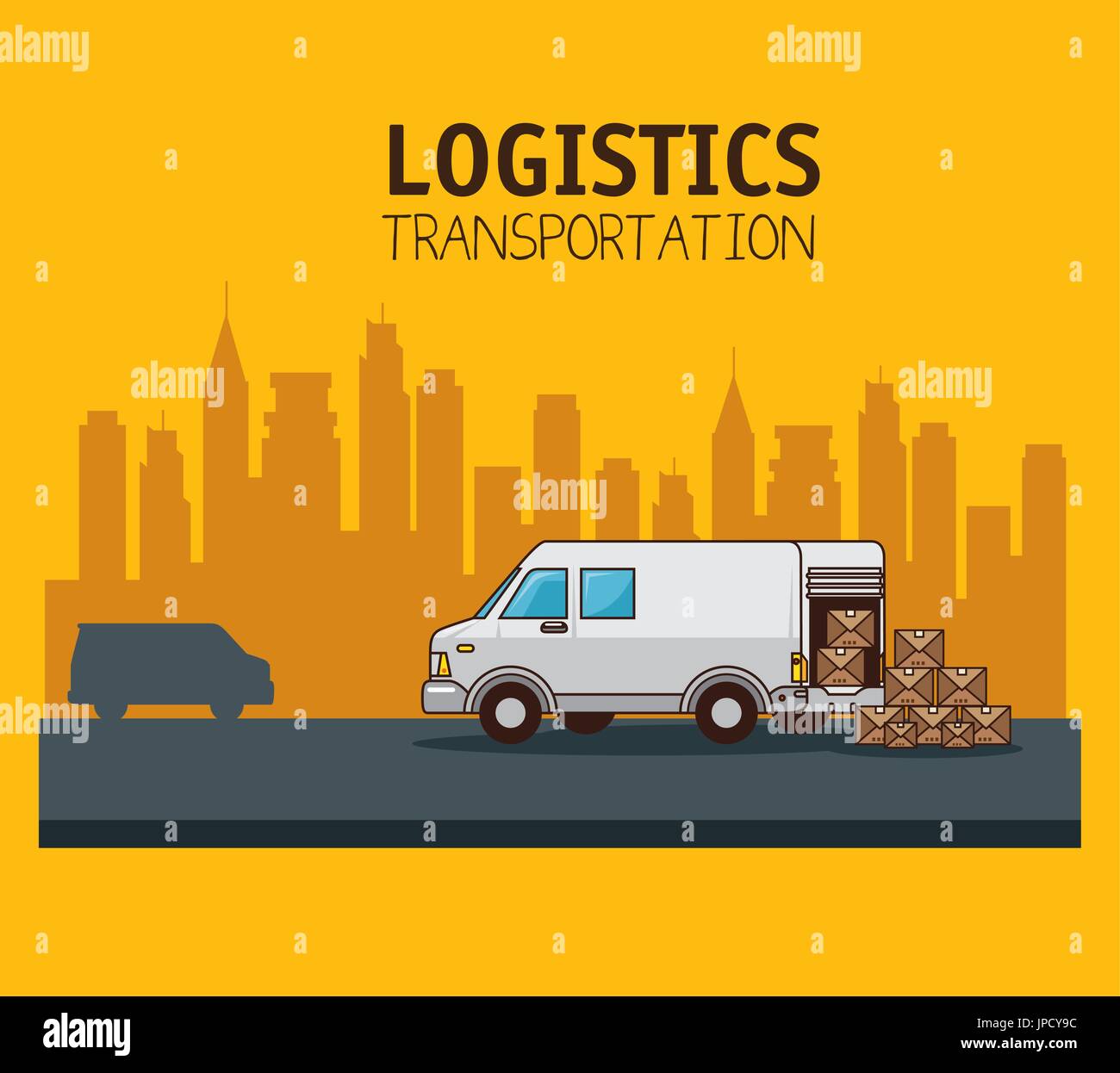 freight transportation and delivery logistic infographic vector ...