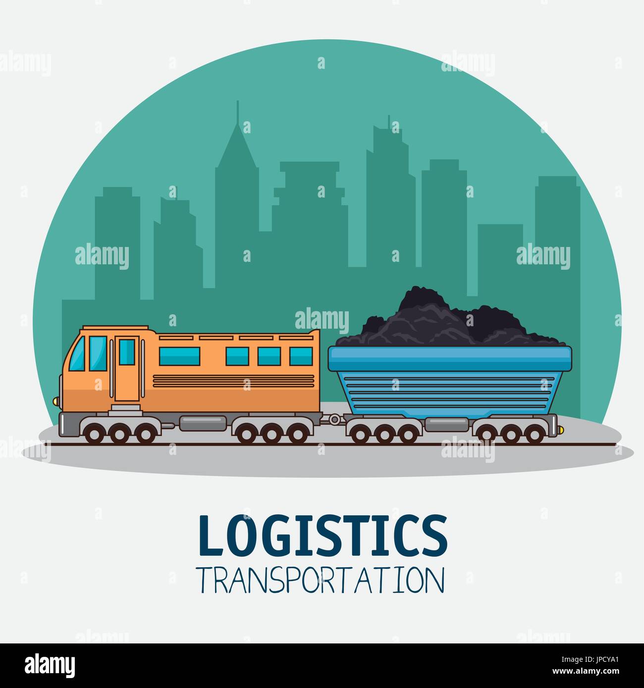 freight transportation and delivery logistic infographic vector ...