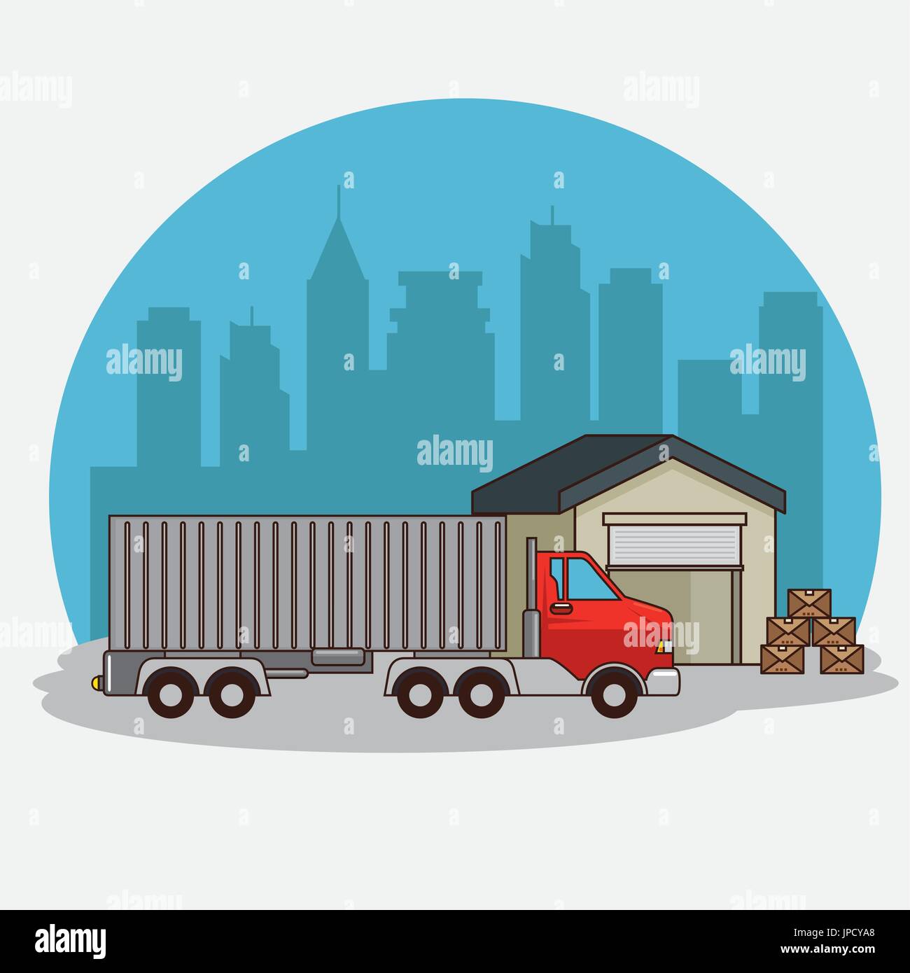 freight transportation and delivery logistic infographic vector ...