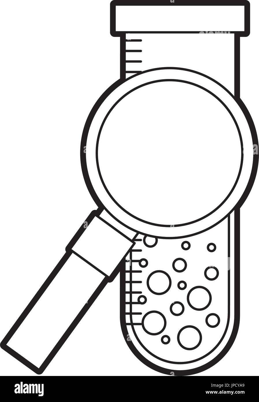 magnifying glass with tube test Stock Vector Image & Art - Alamy