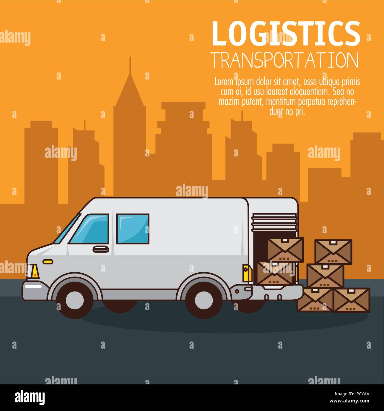 freight transportation and delivery logistic infographic vector ...