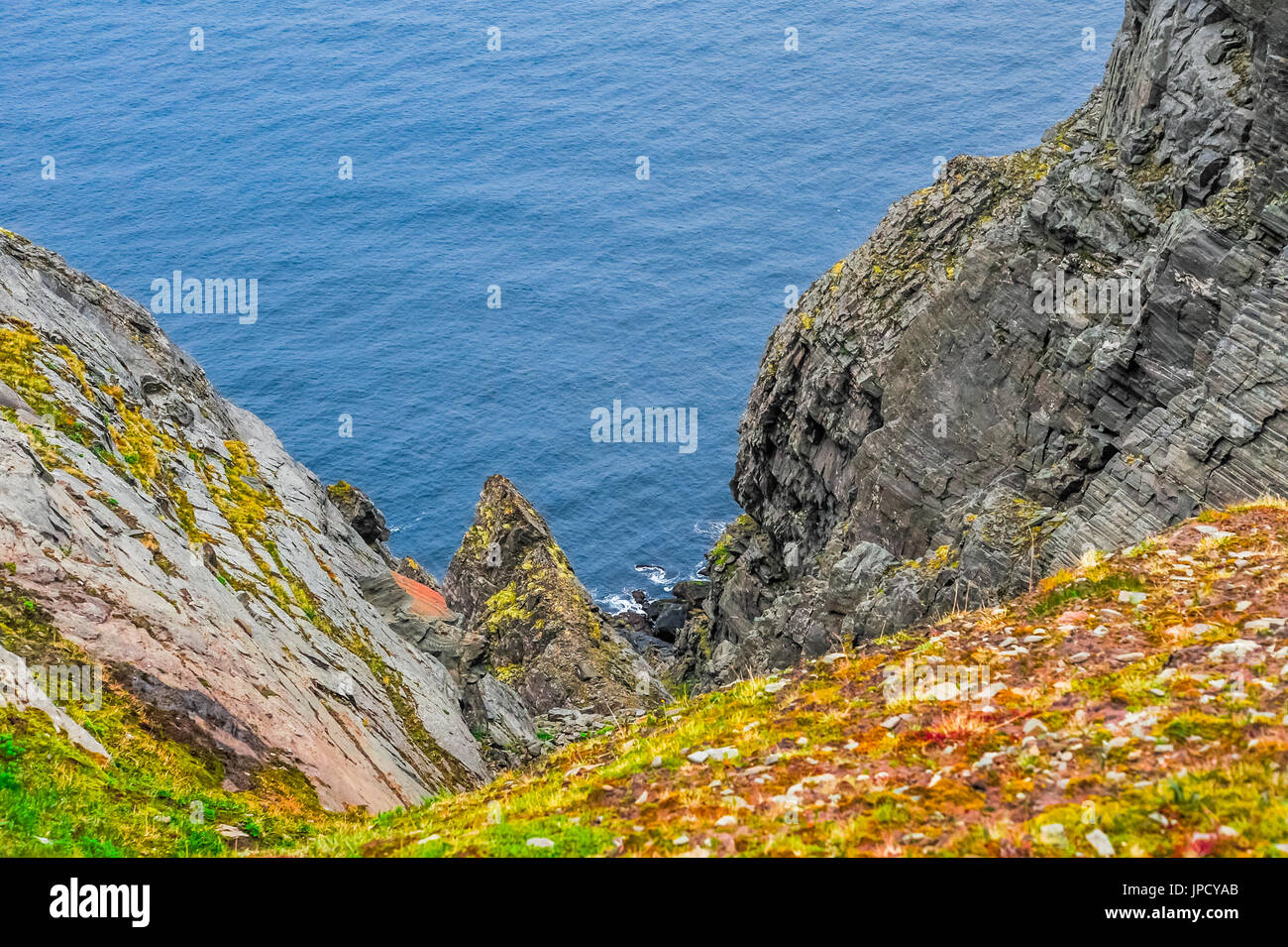 North Cape (Nordkapp) and Barents Sea at the north of Mageroya island ...
