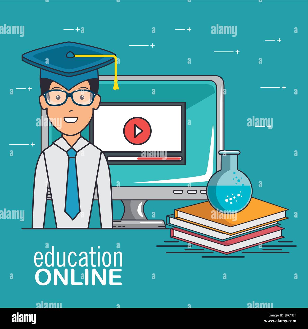 online education and e-learning concept infographic vector illustration ...