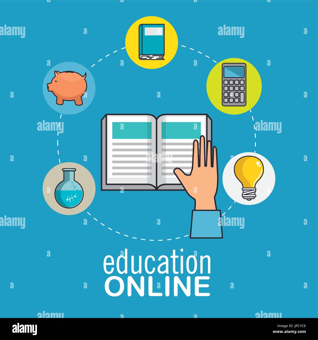 online education and e-learning concept infographic vector illustration ...
