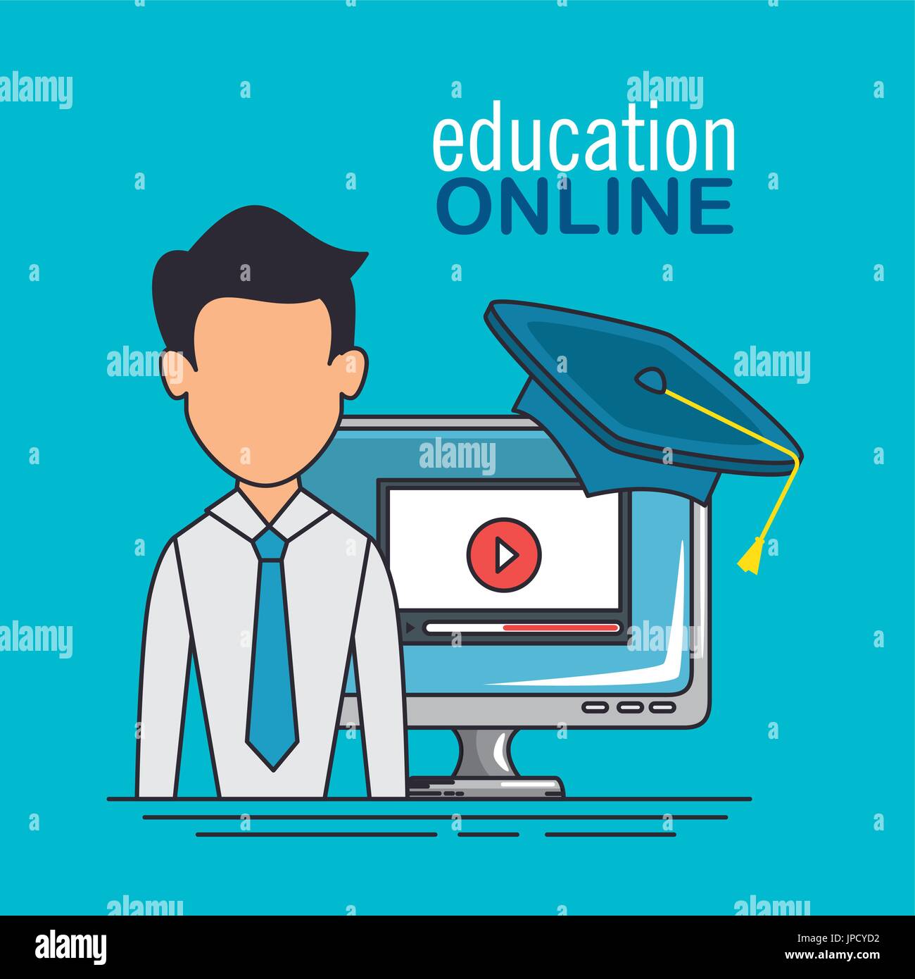 online education and e-learning concept infographic vector illustration ...