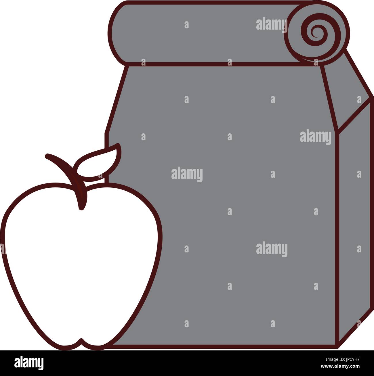 Snack in bag apple Stock Vector Images - Alamy