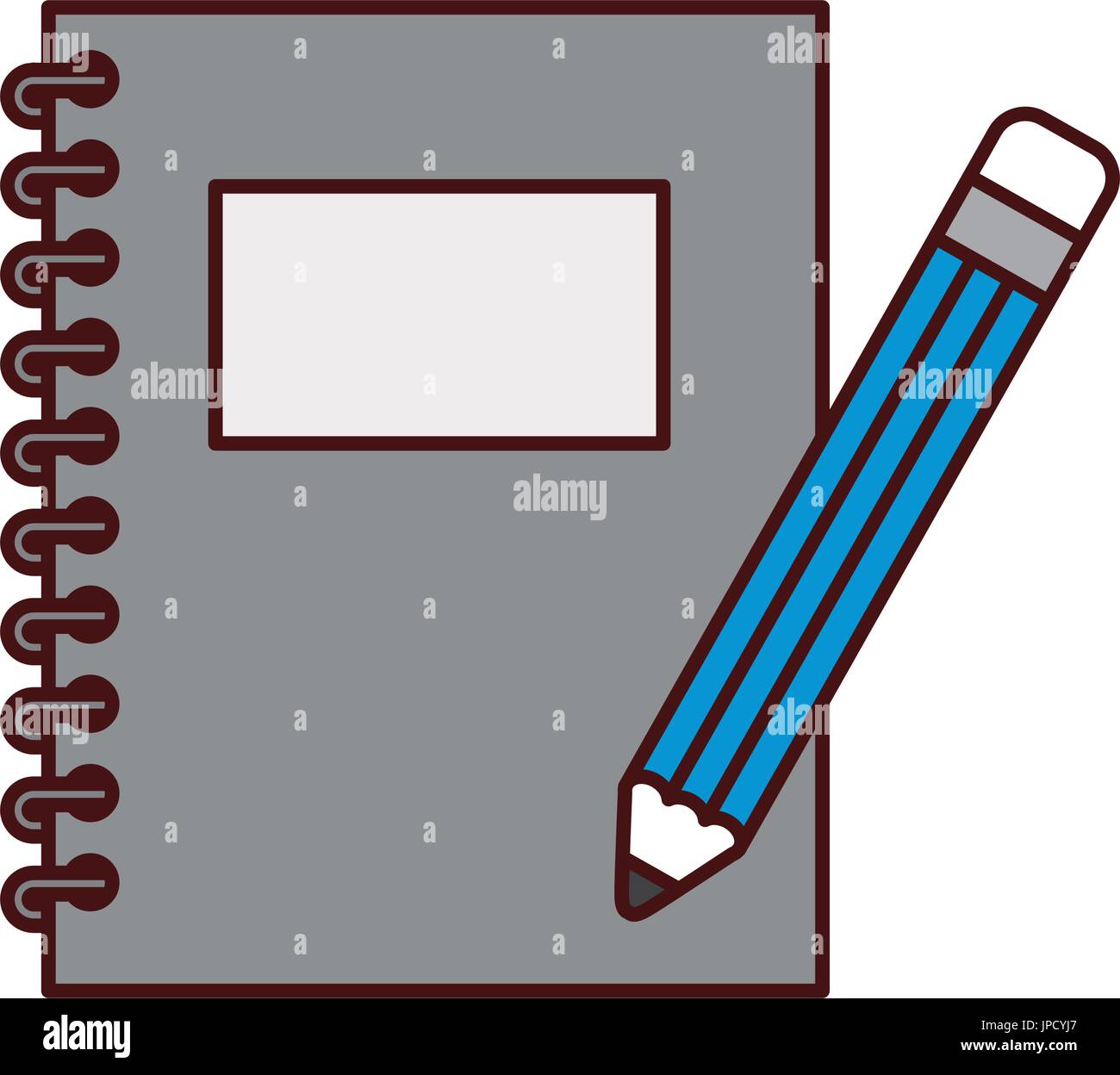 notebook school with pencil Stock Vector Image & Art - Alamy