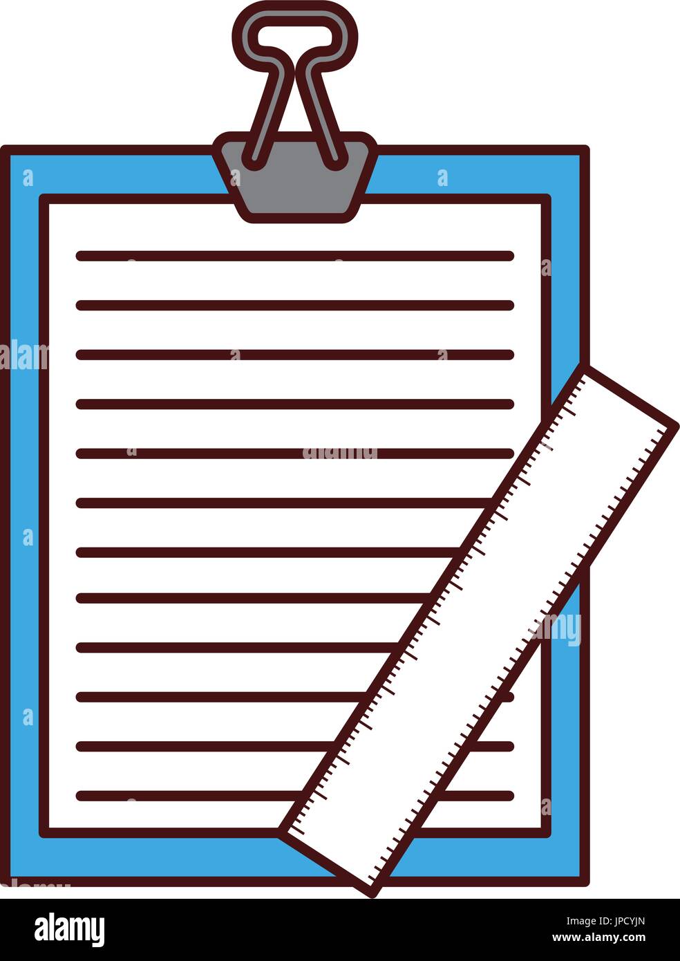 clipboard paper with rule Stock Vector Image & Art - Alamy