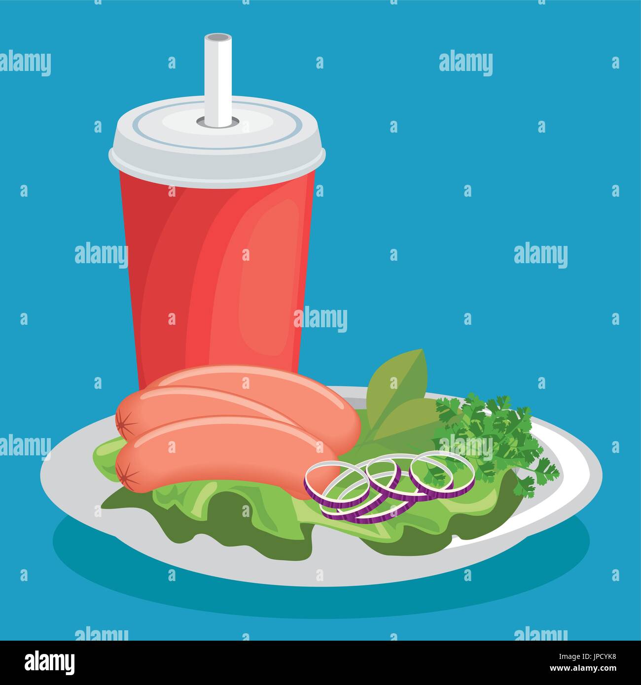 fresh and delicious lunch vector illustration graphic design Stock ...