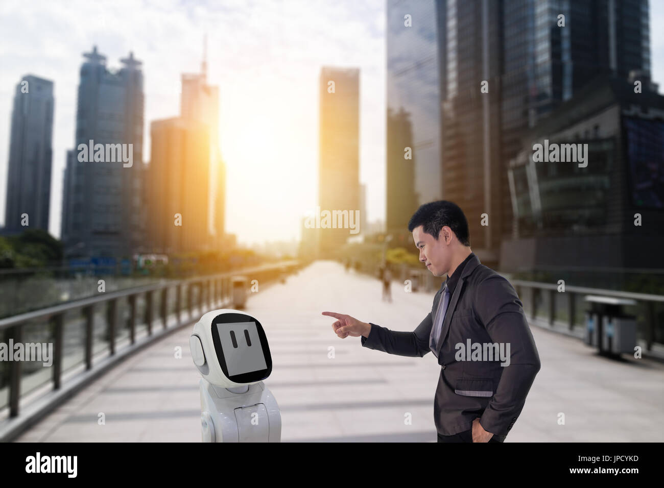 Robot help walk hi-res stock photography and images - Alamy