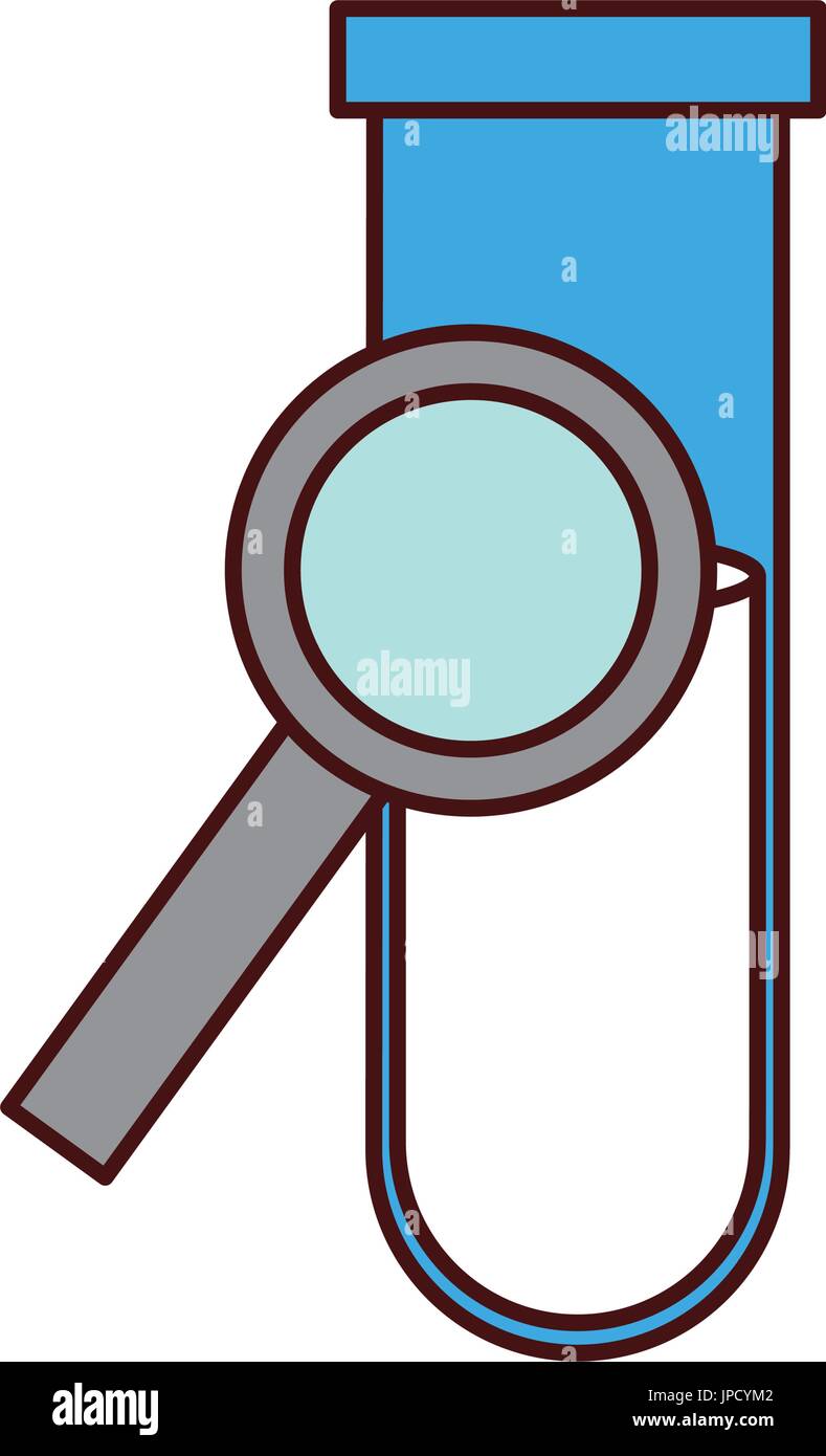 magnifying glass with tube test Stock Vector Image & Art - Alamy
