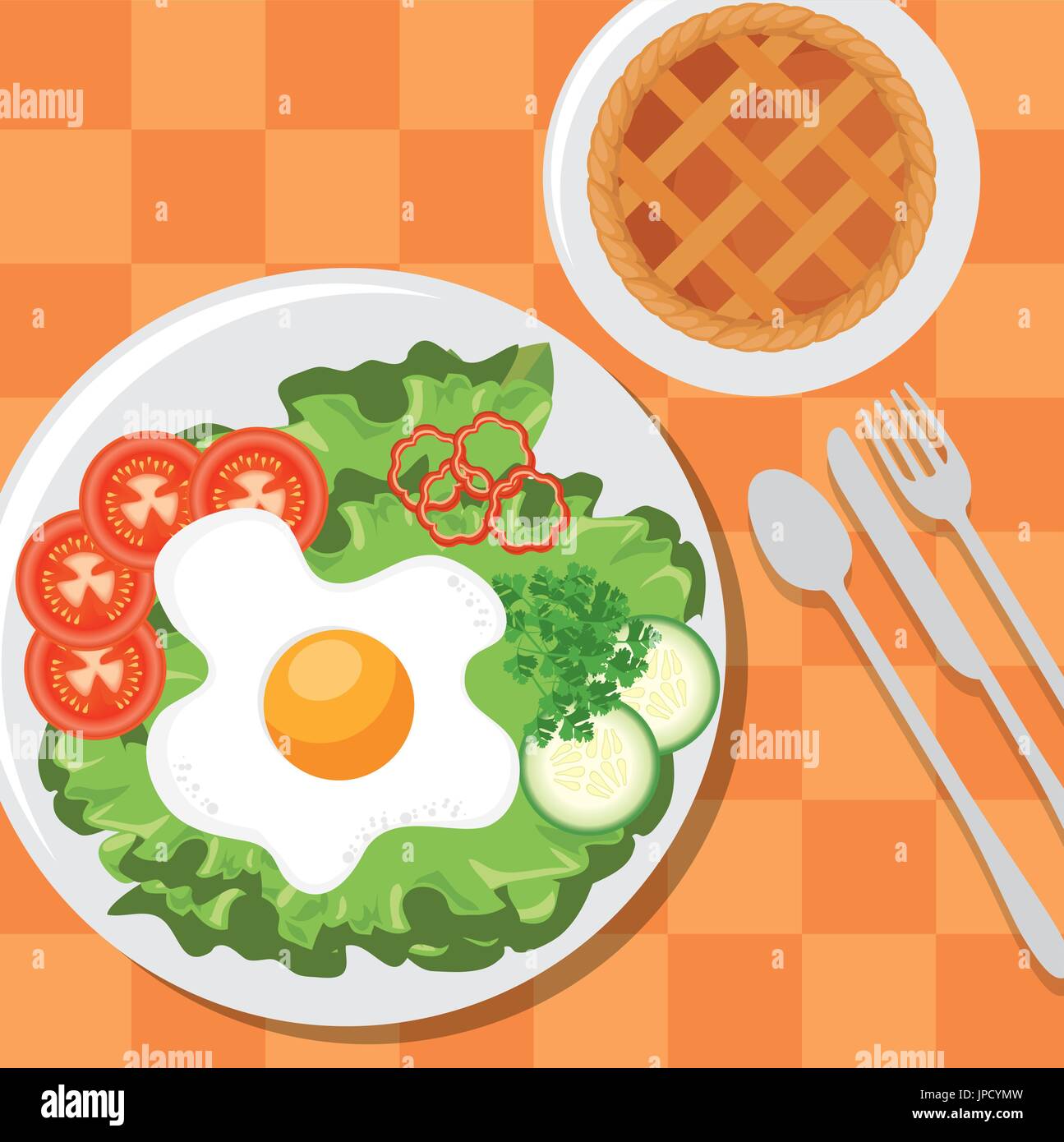 breakfast concept with fesh food vector illustration graphic design ...