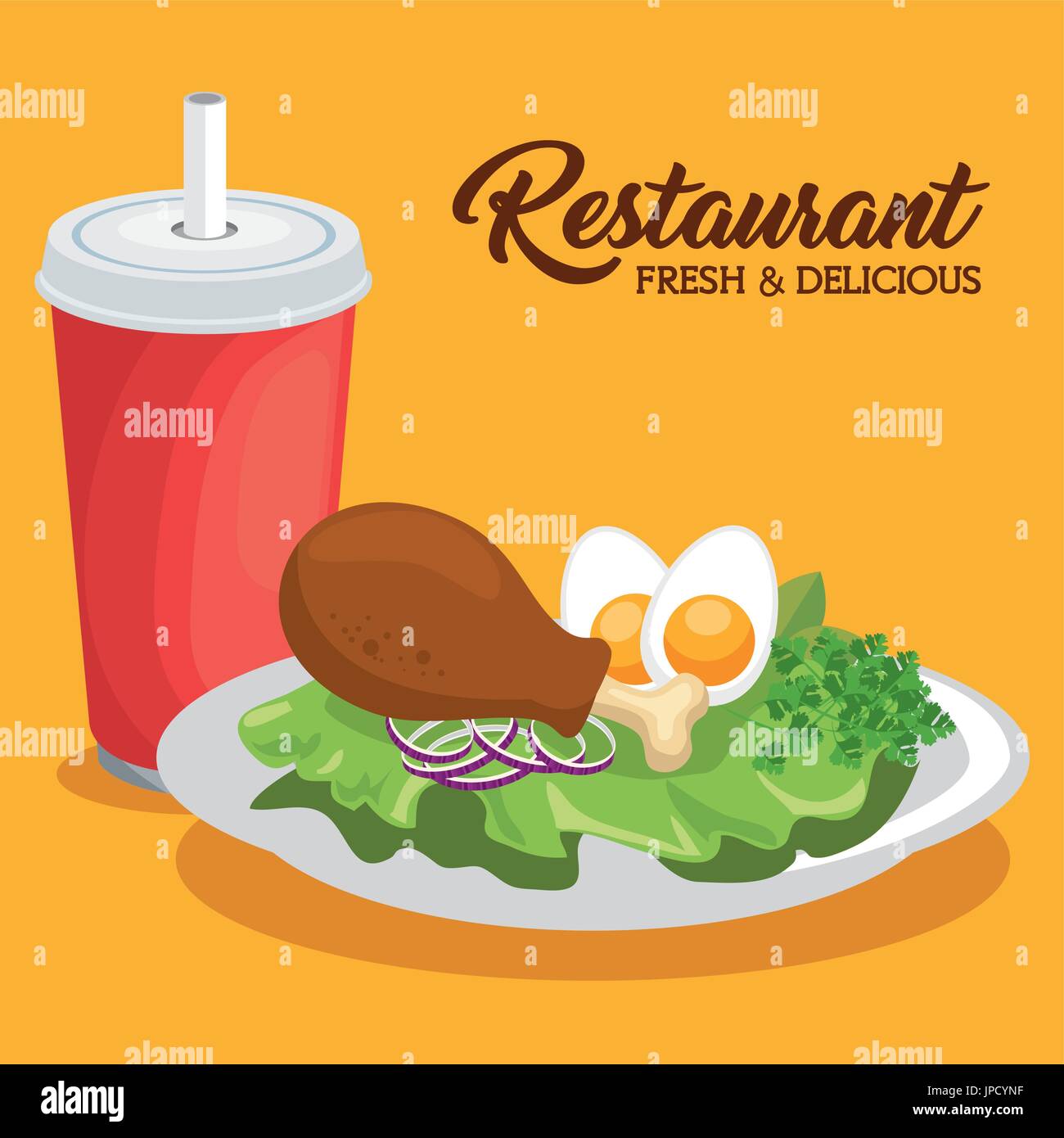 fresh and delicious lunch vector illustration graphic design Stock ...