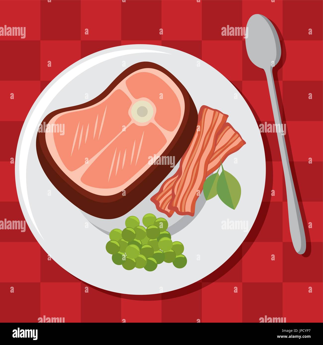 fresh and delicious lunch vector illustration graphic design Stock ...