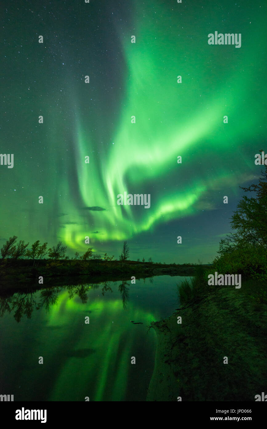 northern lights aurora borealis arctic finnmark norway Stock Photo - Alamy