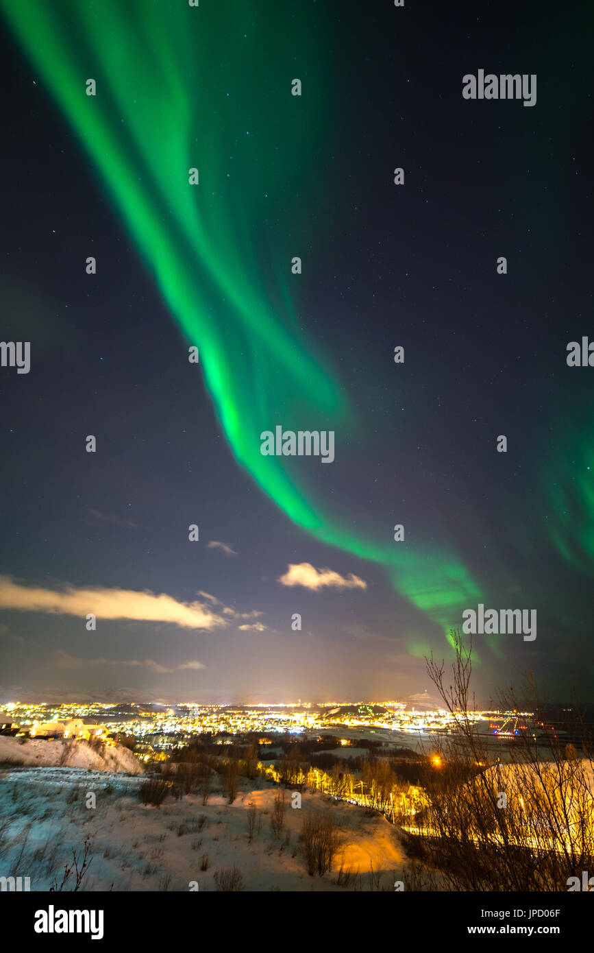 northern lights aurora borealis arctic finnmark norway Stock Photo - Alamy