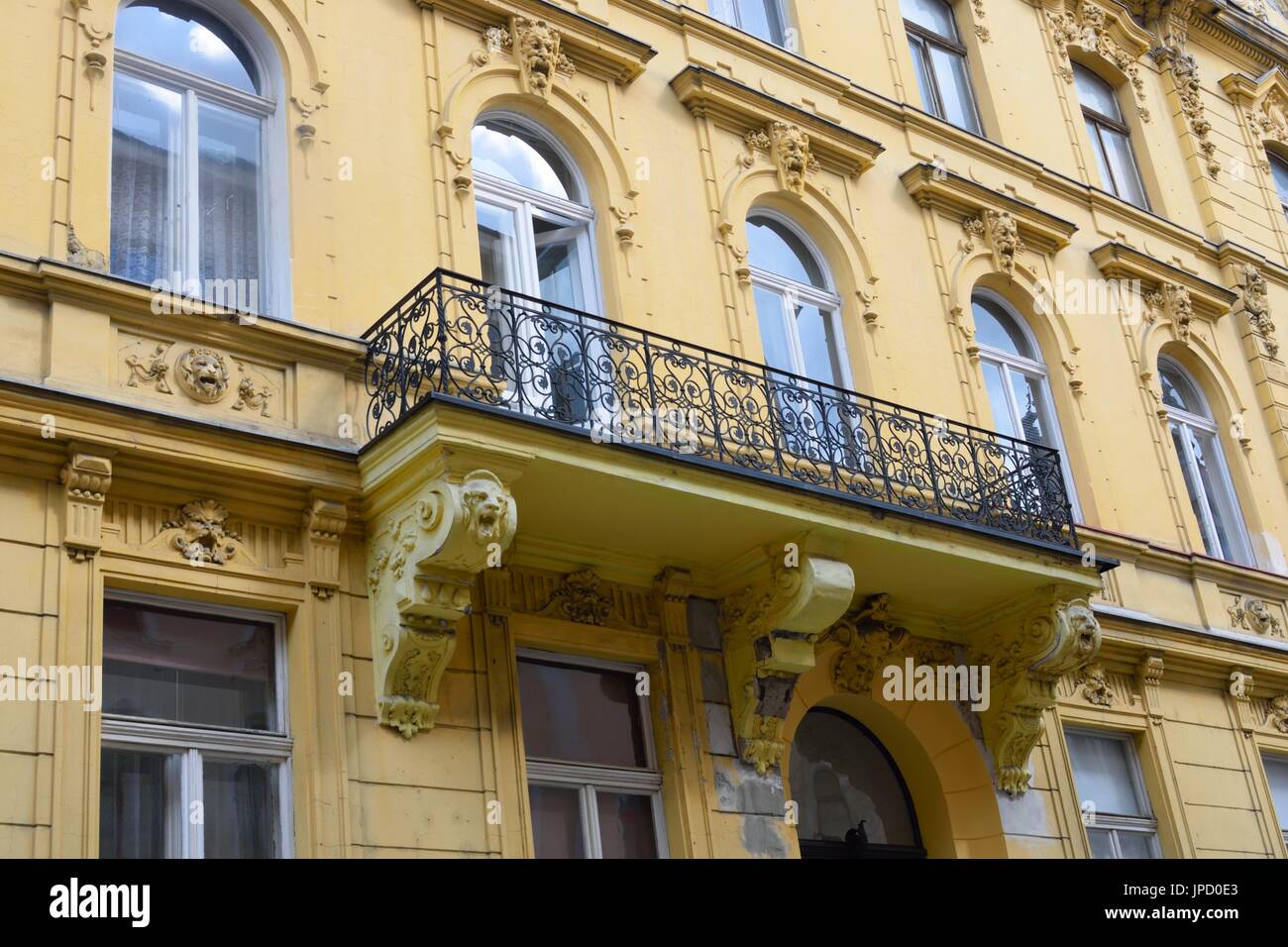 Typical nineteenth century european urban apartments Stock Photo - Alamy