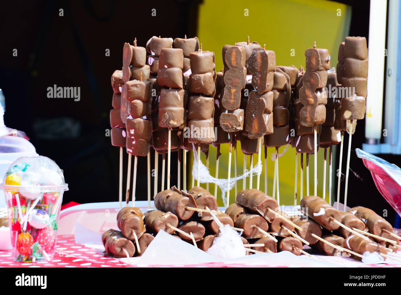 Chocolate on stick Stock Photo - Alamy