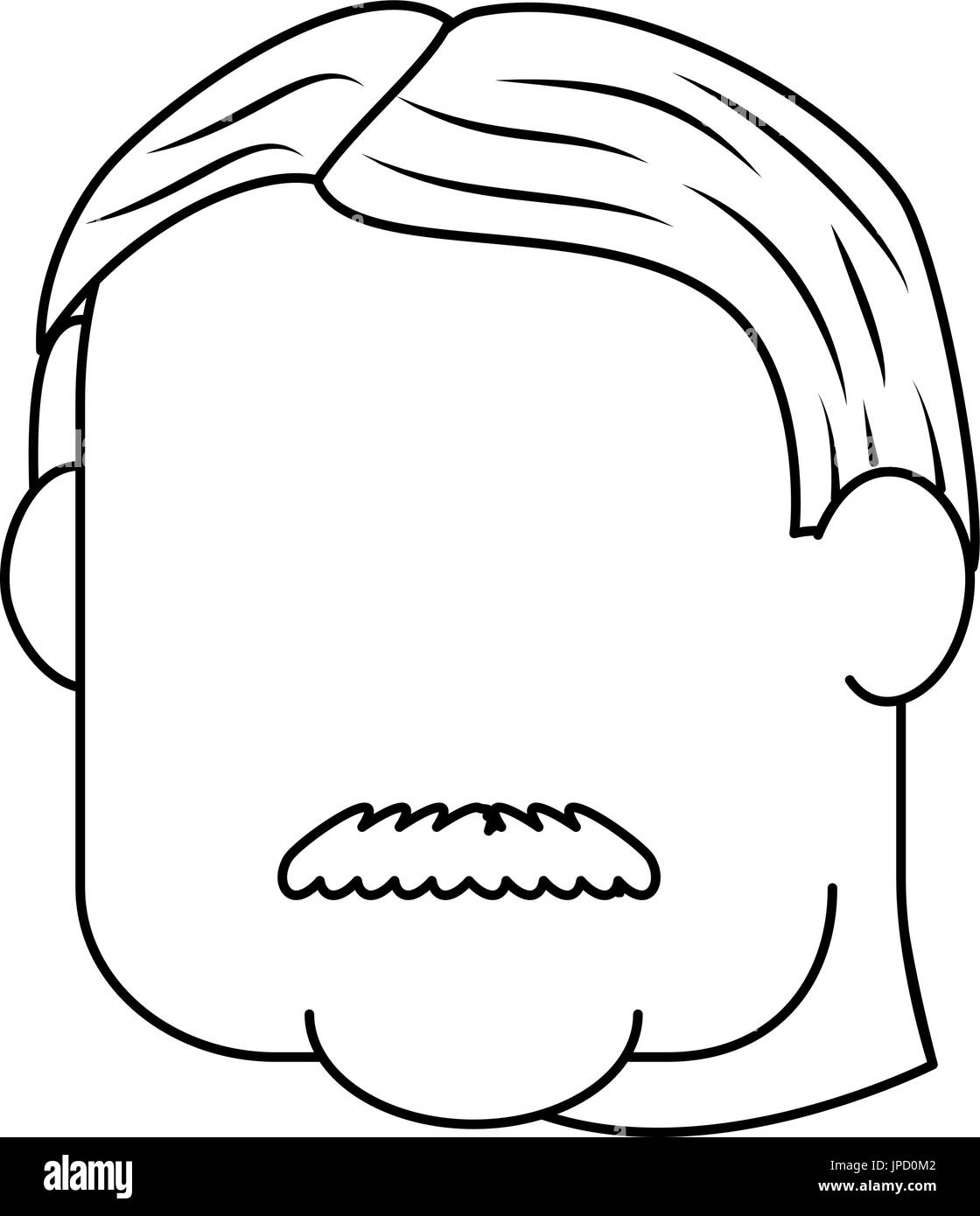 Grandfather faceless cartoon over white background icon Stock Vector ...