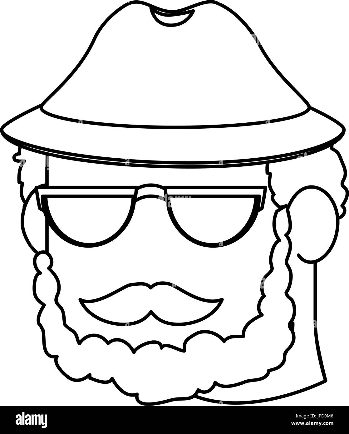 Grandfather faceless cartoon over white background icon Stock Vector ...