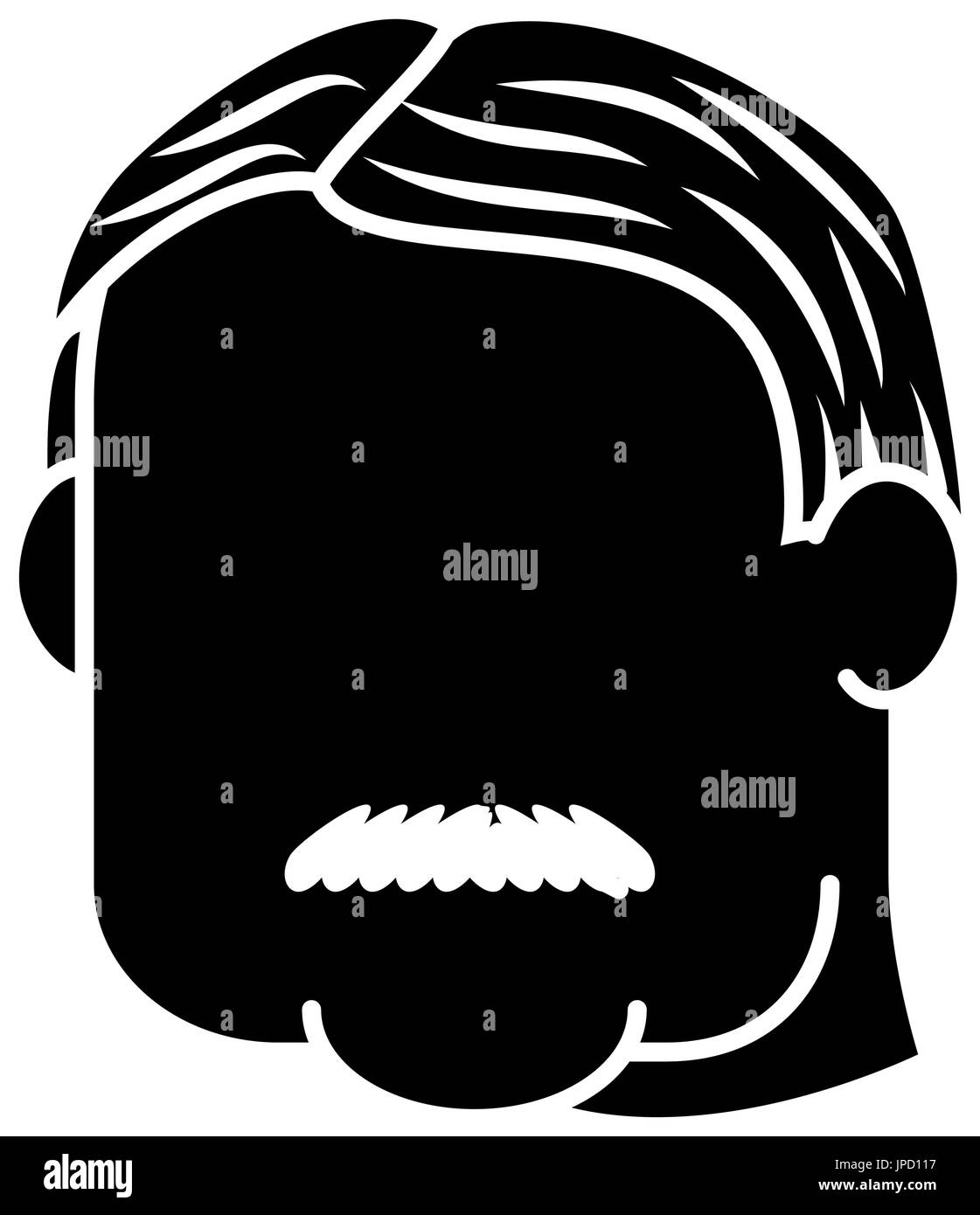 Grandfather faceless cartoon over white background icon Stock Vector ...