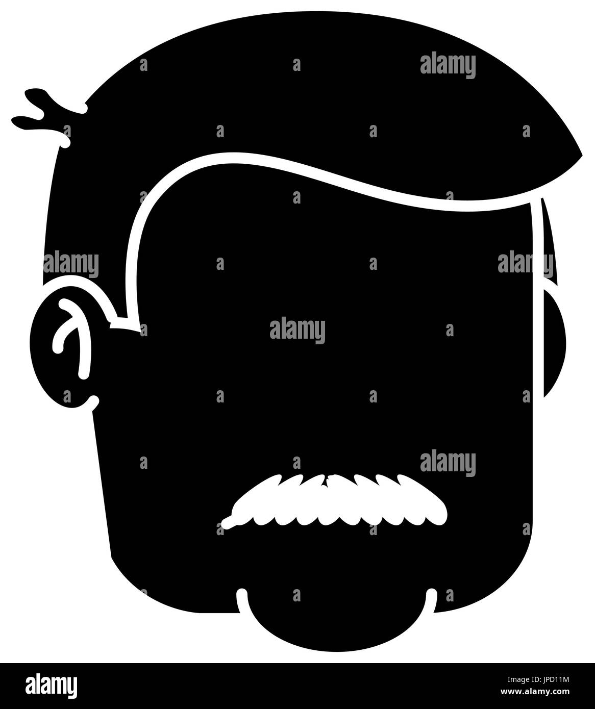 Grandfather faceless cartoon over white background icon Stock Vector ...