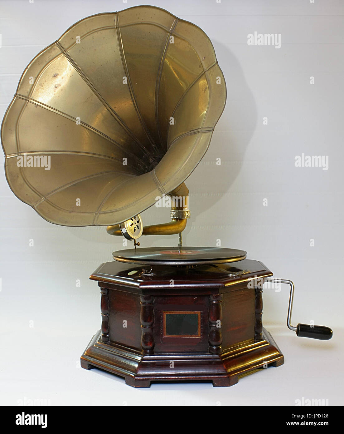 Ancient trumpet gramophone Stock Photo - Alamy