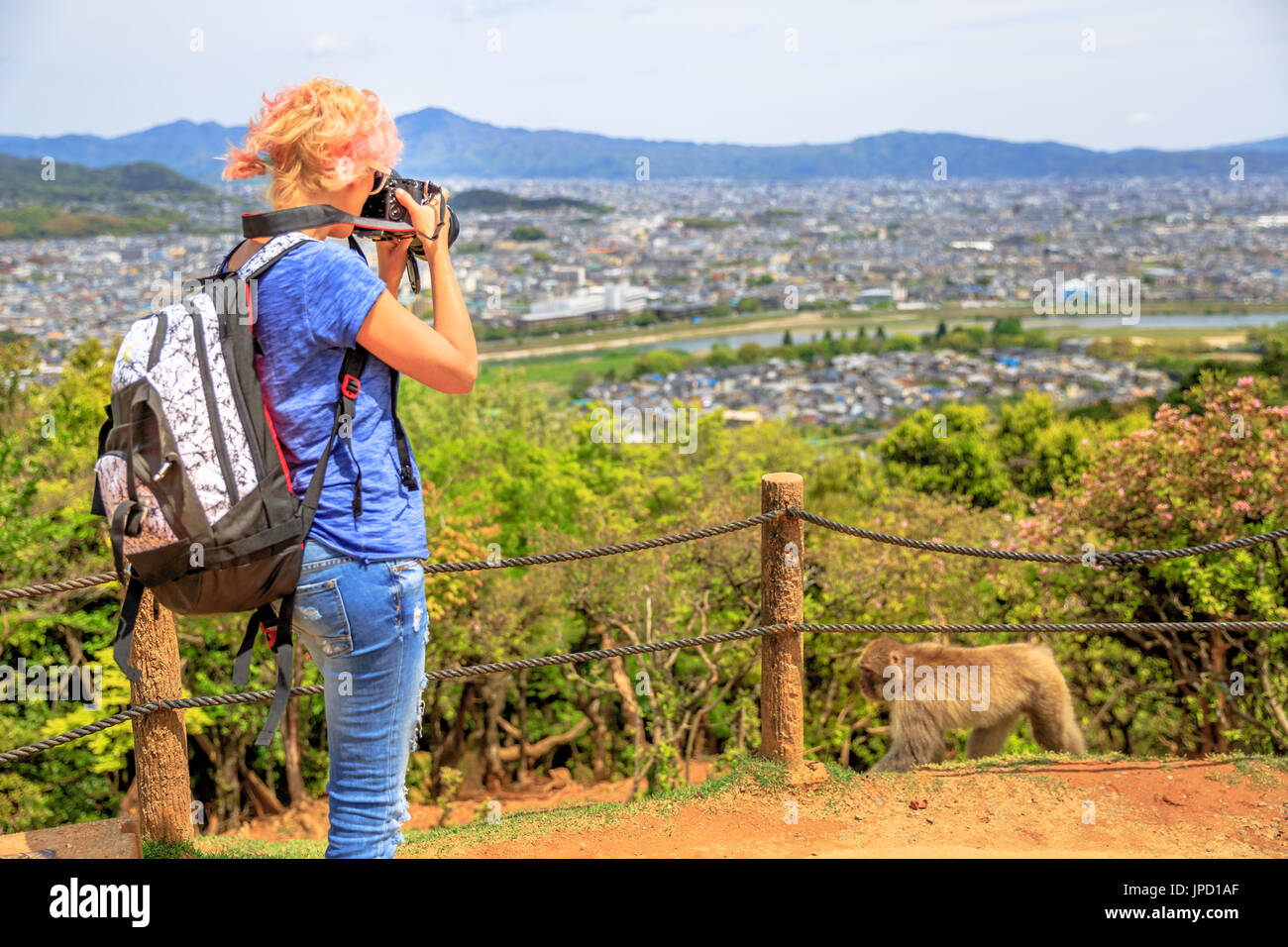 Nature woman photographer Stock Photo - Alamy