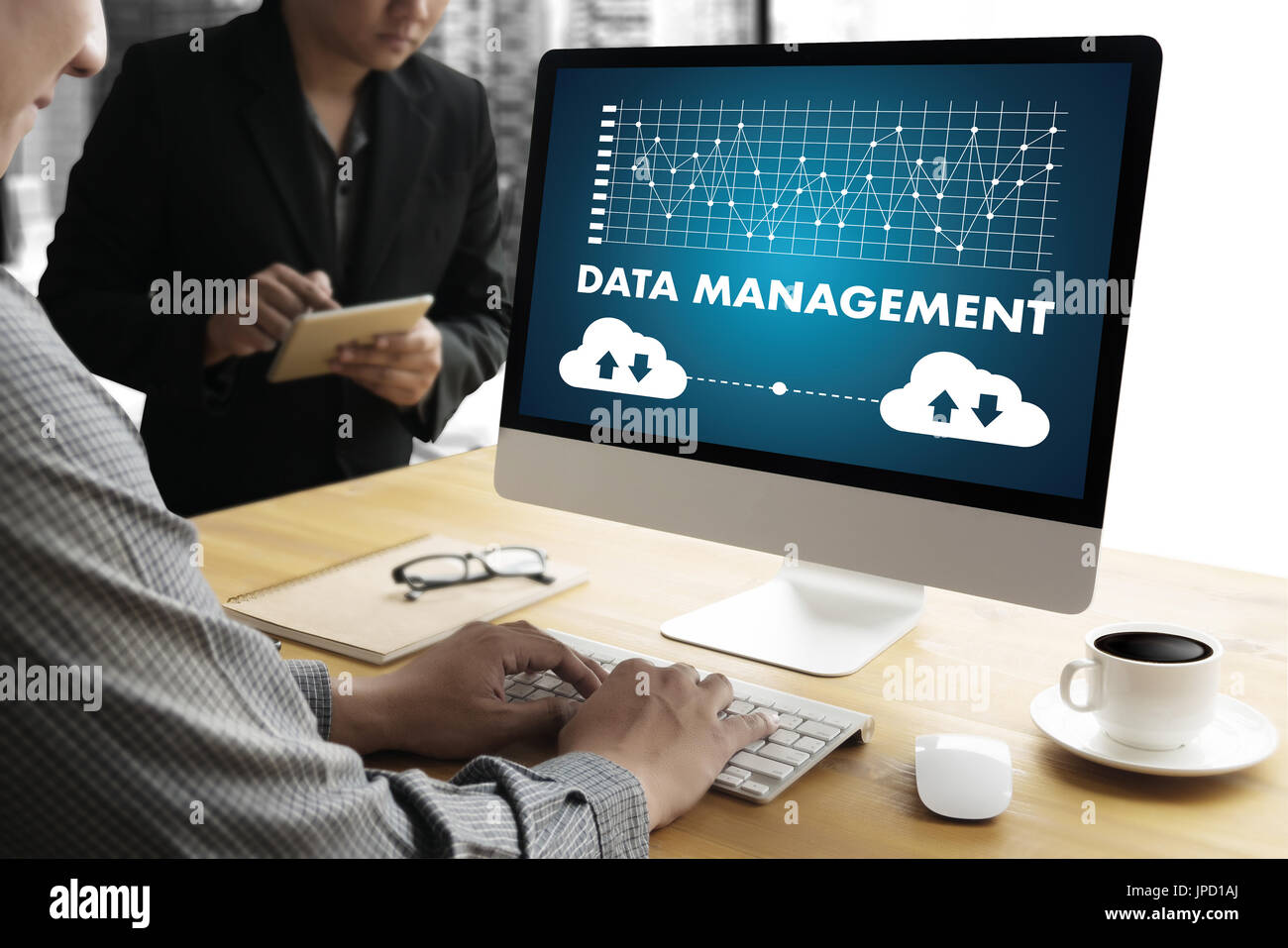 DATA MANAGEMENT File Database Cloud Network technology concept Stock Photo - Alamy