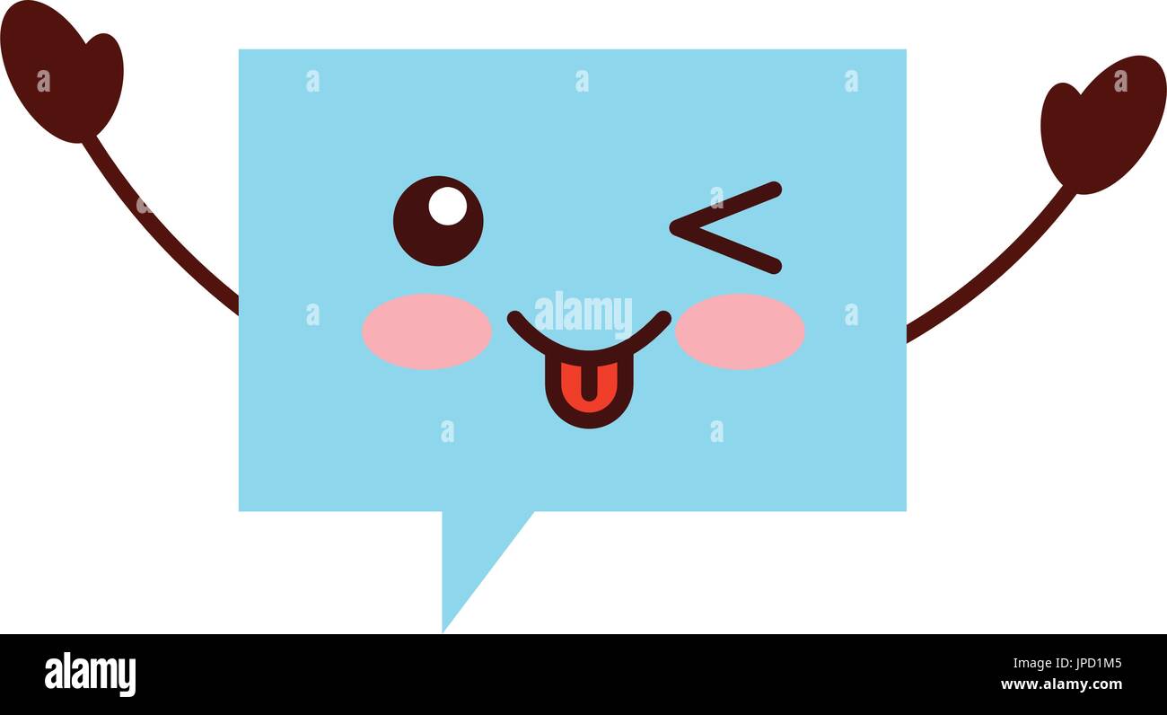 speech bubble kawaii character Stock Vector Image & Art - Alamy