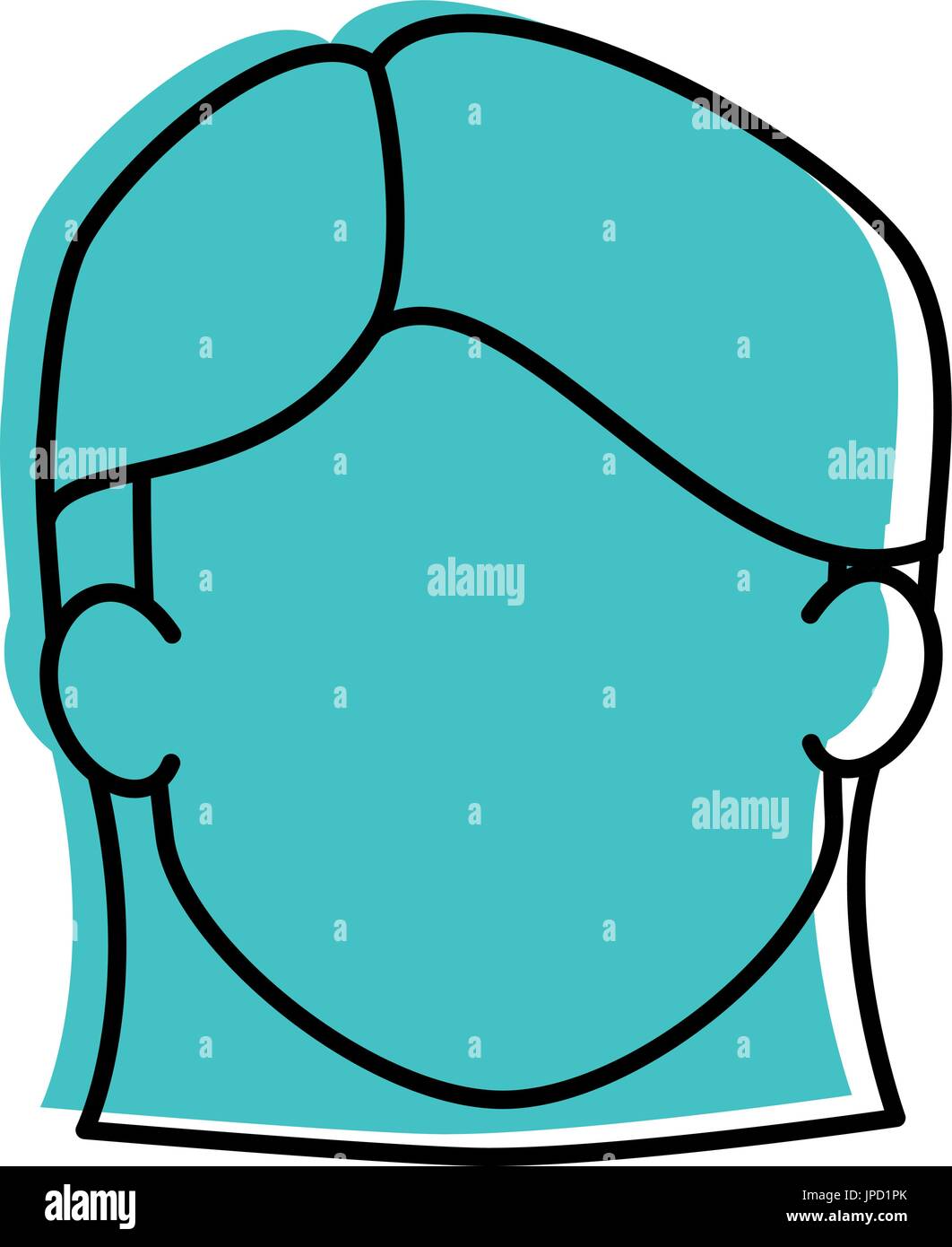 Woman faceless cartoon over white background icon Stock Vector Image ...